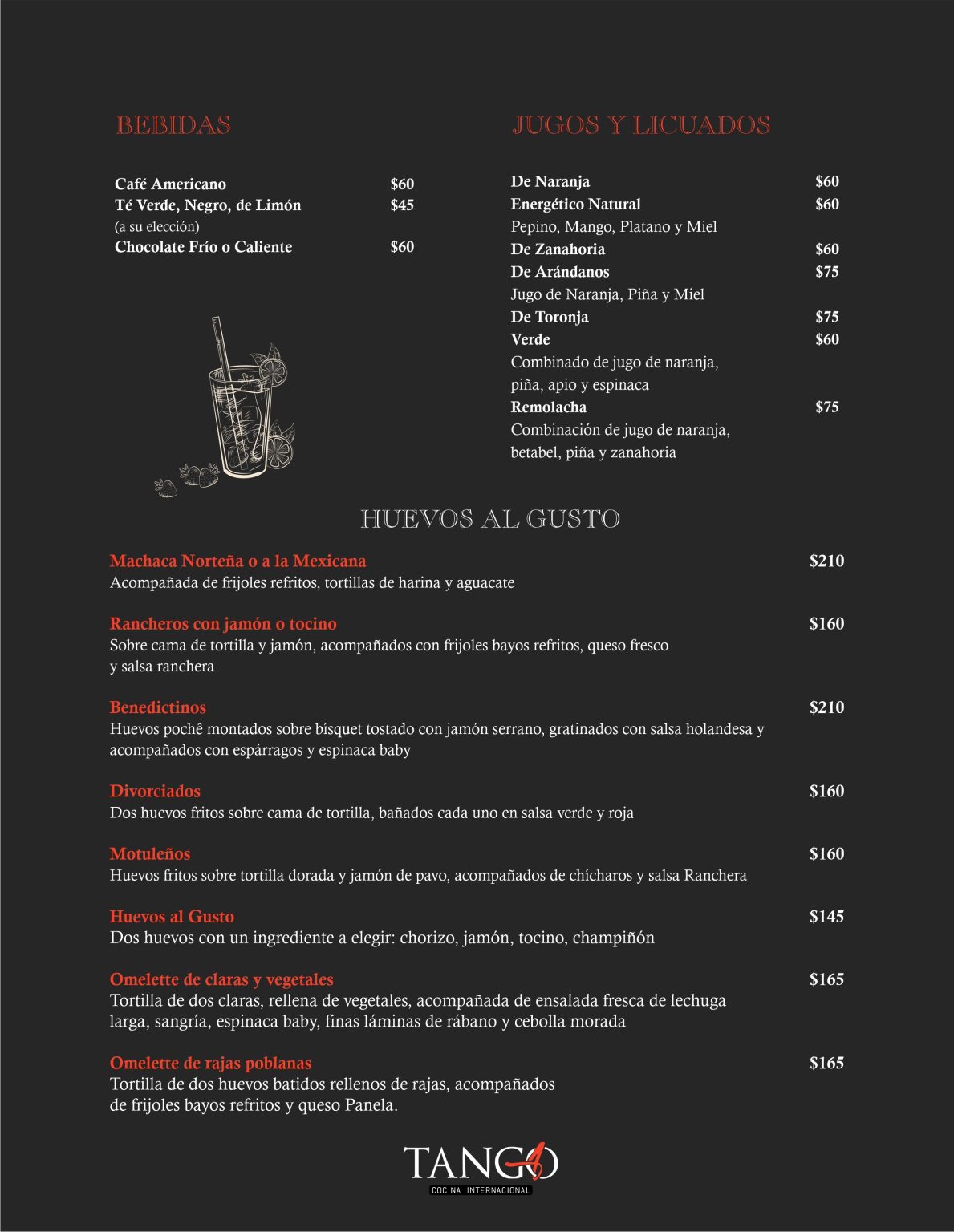 Desayuno Bebidas – Tango Uno